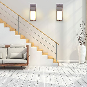 OurLeeme Wall Light Decorative Wall Sconce Porch Lamp 8W Energy Saving COB Stair Light Bright and Soft LED Wall Lamp for Home Patio Garden Walkway