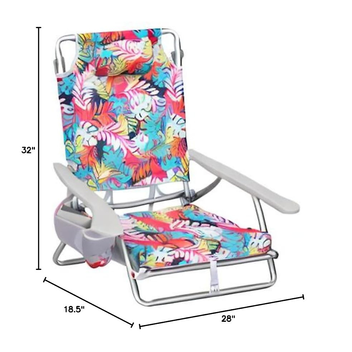 Hurley Backpack Beach Chair, One Size, Jade