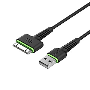 BUDI iPhone 4s Charger Cable IPad Charger 30-Pin Charger for iPhone 4 4S 3G 3GS USB Sync Cable Charging Cable, Base Adapter Data iPod IPad 1 2 3 iPod Nano iPod Touch-Black