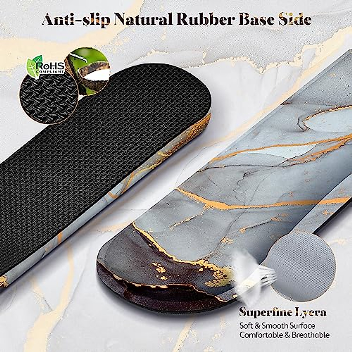 Gimars Upgrade Enlarge Gel Memory Foam Set Keyboard Wrist Rest Pad, Comfortable Ergonomic Design for Easy Typing Pain Relief, Firm Mouse Wrist Cushion Support for Office, Computer, Laptop, Mac