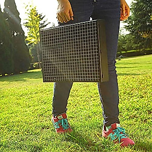 HUANMING Barbecue Outdoor Folding Campfire Grill, Camping Fire Pit, Stainless Steel Small Barbecue Stove Charcoal BBQ Grill Patio Camping Picnic Burner Portable barbecues (Color : Black)