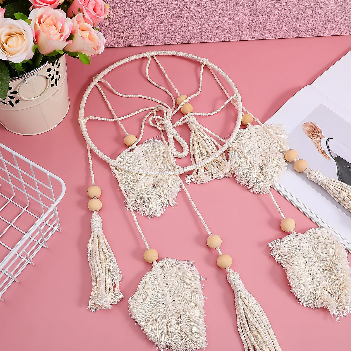 Boho Crib Mobile Handmade Neutral Crib Mobile Hanging Ceiling Mobile Nursery Decoration for Nursery Room Decor