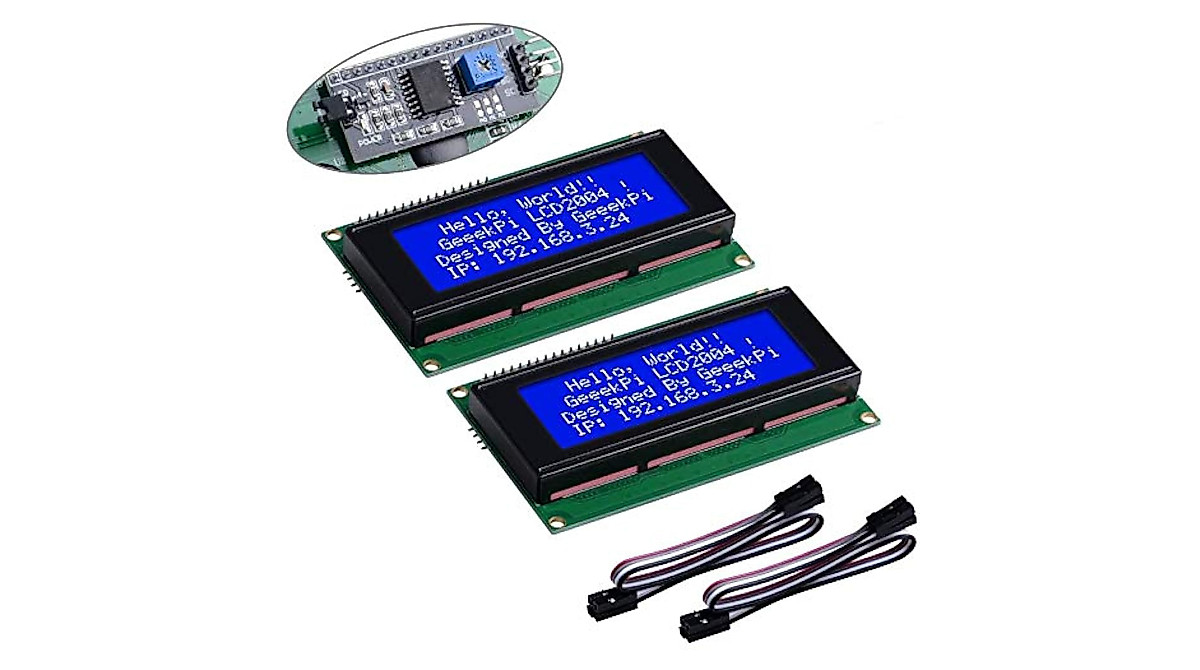 GeeekPi 20x4 I2C LCD Display Module for Raspberry Pi & Arduino