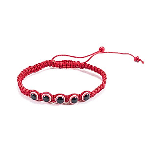 Multi Red Evil Eye Red String Adjustable Bracelet Pulsera Hilo Color Rojo De Ojo Color Rojo Para Mal De Ojo