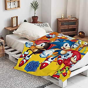 Anime Throw Blankets Flannel Fleece Warm Soft Blanket for Couch Sofa Bed Travel Camping Kids Adult Gifts (Color 3, 50 x 40 inches)