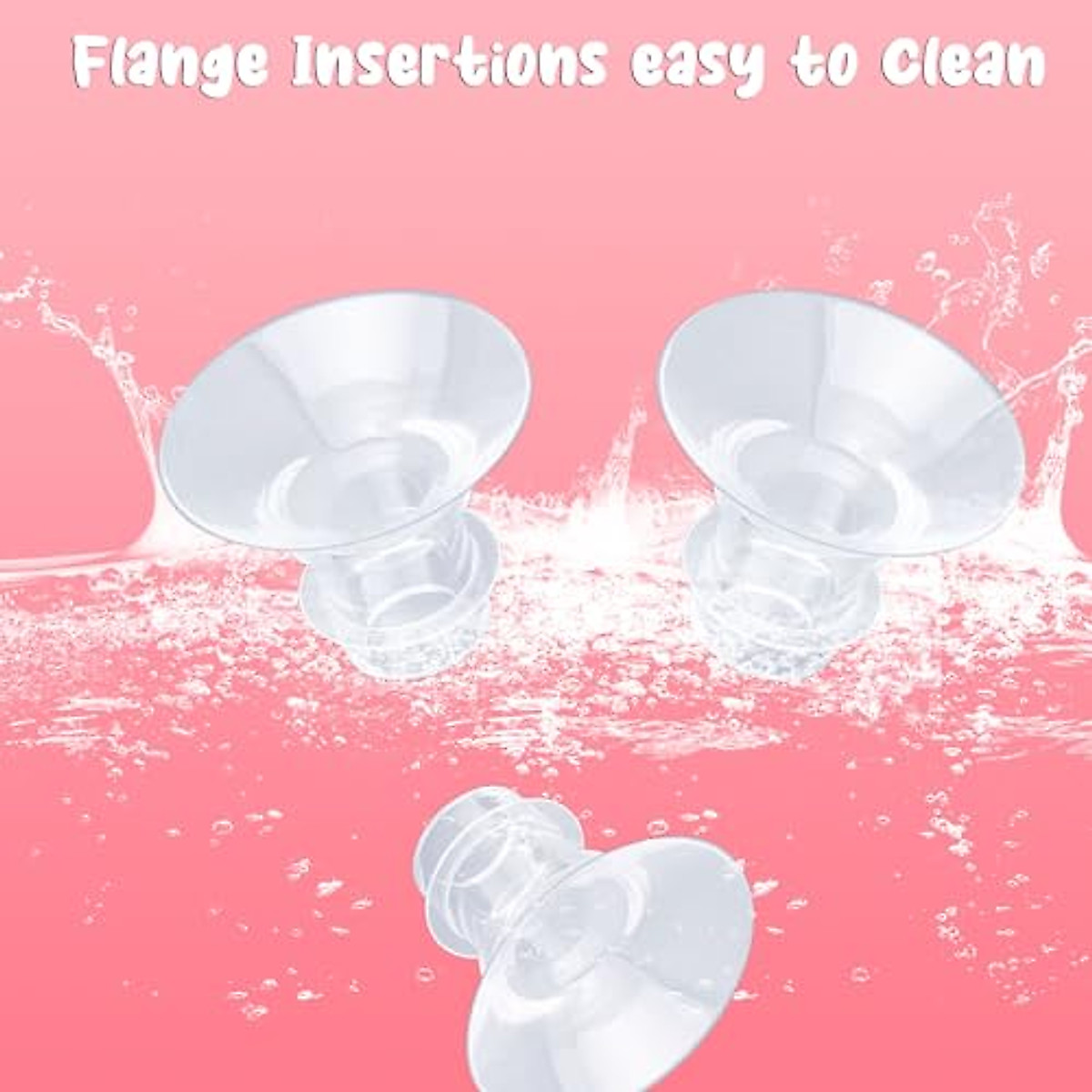 10pcs Breast Pump Flange Insert, 5 Sizes Silicone Flange Insert Replacement with Double-Sided Nipple Ruler for S1/S2/S9/S10/S12 Spectra Flange Breast Pump Guard Shields, Breast Pump Accessories