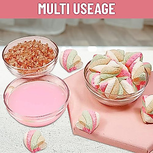 SQARR Mini Glass Prep Pinch Bowls - Set of 15, 3.5 inch 4 oz Clear Glass Bowls for Condiments, Small Glass Bowls, and Pinch Bowls