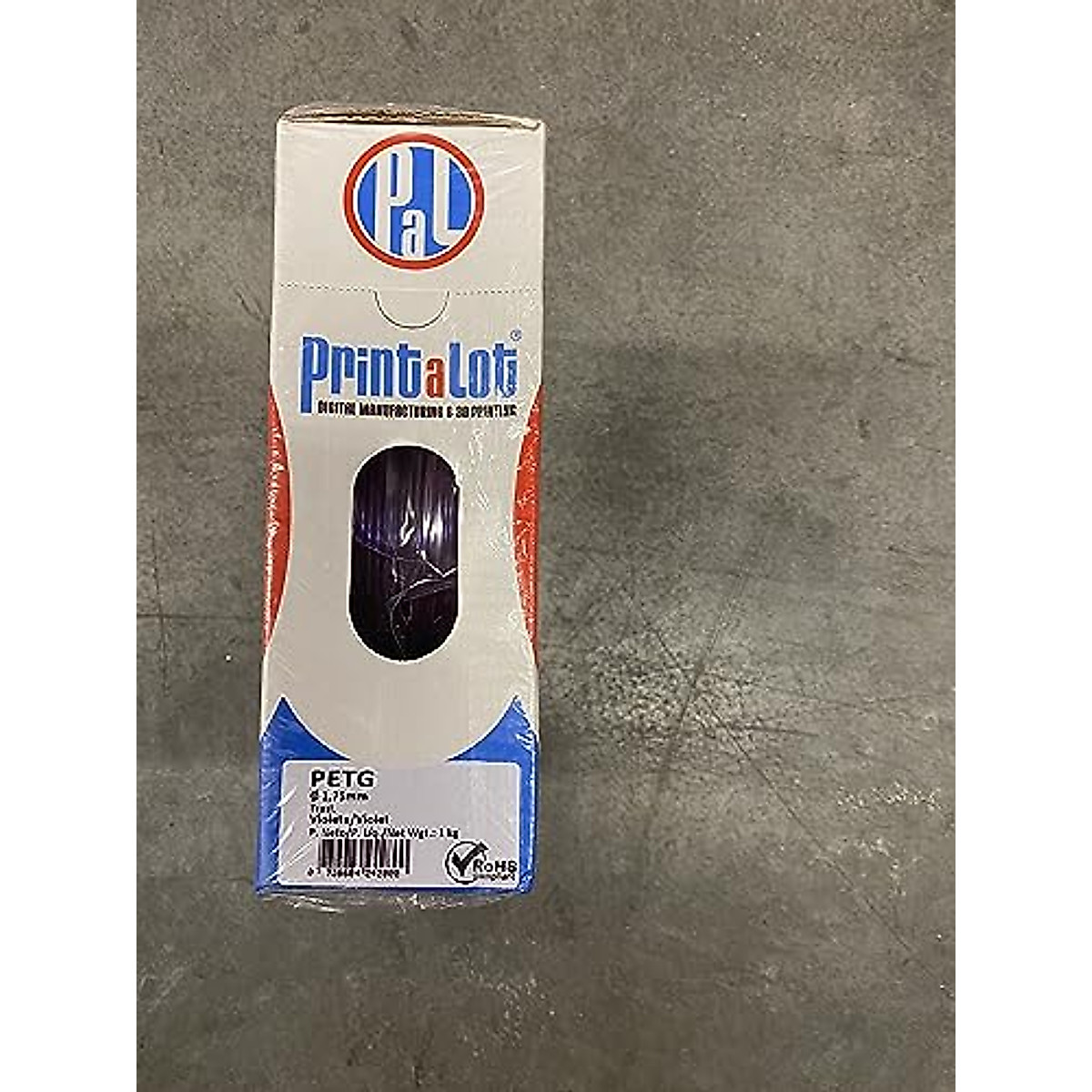 PRINTALOT PETG 3D Printer Filament, Dimensional Accuracy +/- 0.03 mm, 1 kg Spool, 1.75 mm, Translucent Violet