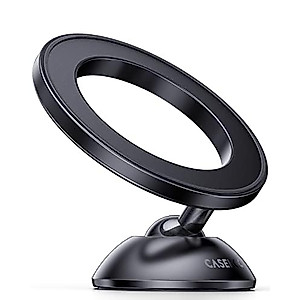 CASEKOO Car Phone Holder, Innovative Magkoo Magnetic Car Mount Smaller Simpler and More Convenient, Compatible with Magsafe 360° Rotatable Fits All Phones & Cases