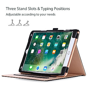 ProCase Case for iPad Air (3rd Gen) 10.5" 2019/iPad Pro 10.5" 2017, Vintage PU Leather Stand Folio Cover for iPad Air 3/iPad Pro 10.5-inch Multiple Viewing Angles with Pencil Holder -Black