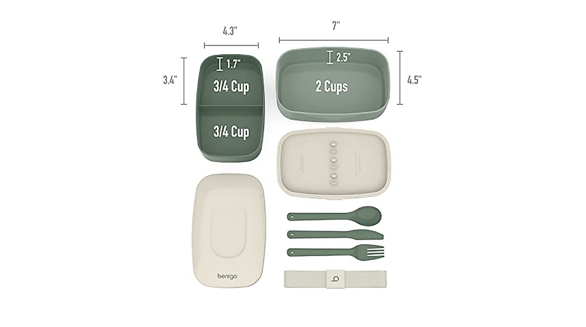 Bentgo Classic Stackable Bento Lunch Box - Khaki Green