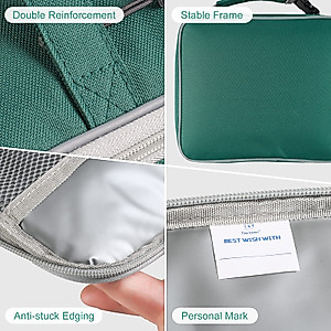 2 Insulated Lunch Bags (Black & Green)