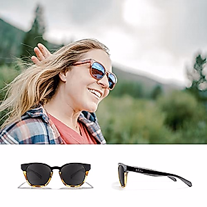 Zeal Optics Windsor | Plant-Based Polarized Sunglasses for Men & Women - Black Tortoise/Polarized Dark Grey Lens