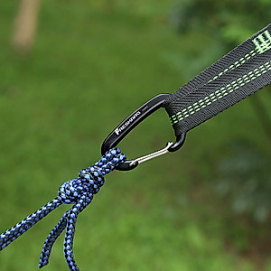 FresKaro Wiregate Carabiner Clip, 12kN(2698lbs), Used for Backpacking Gear or as a Hiking Accessories - 4pack of Black d Ring Wire gate caribeener Clips.