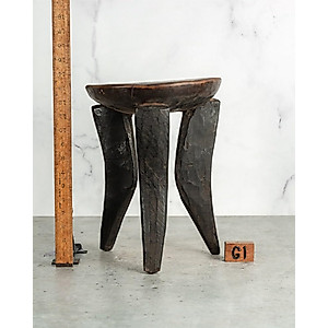 EXCELLE Carved Curved Leg Stool (G1)