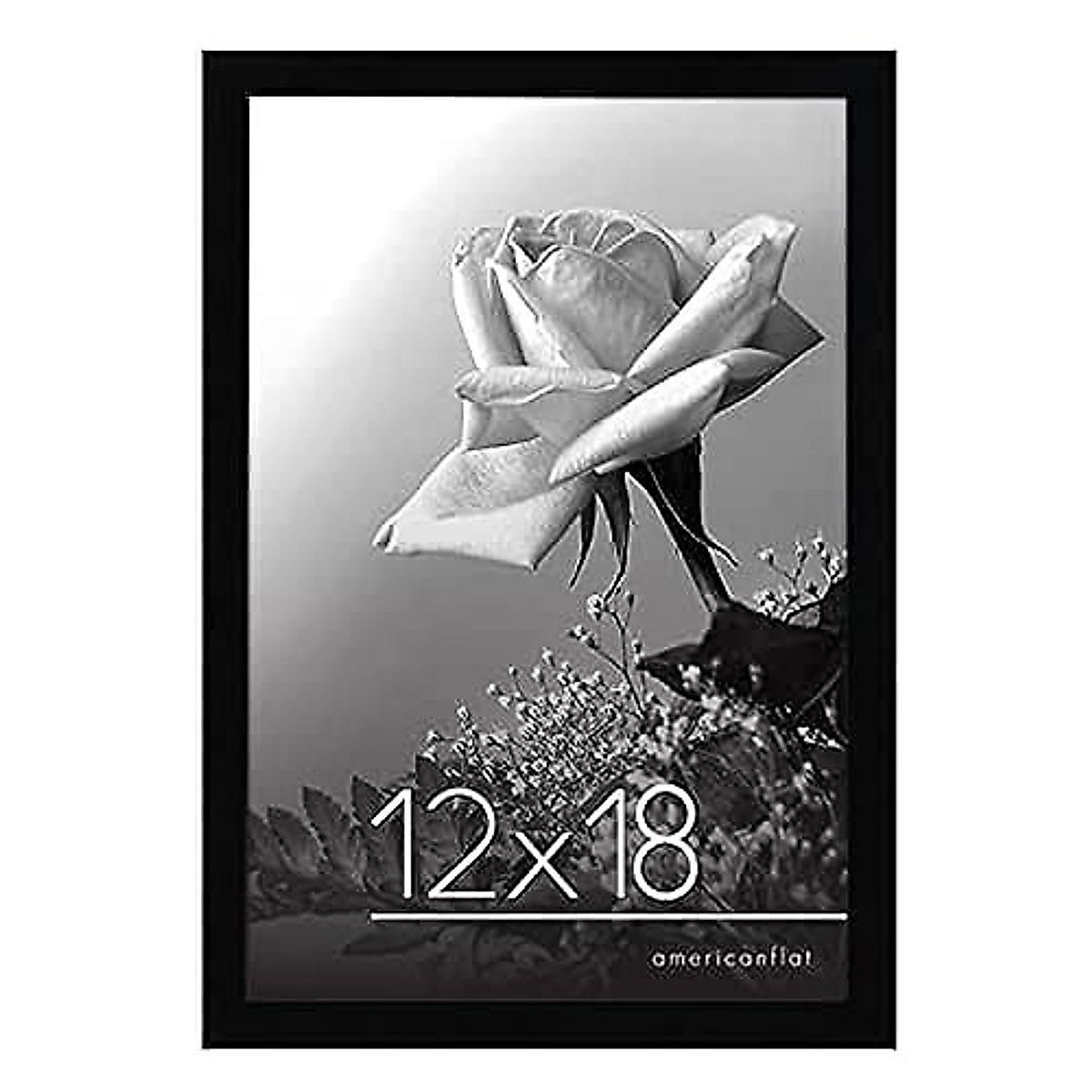 Americanflat 12x18 Poster Frame in Black - Composite Wood with Polished Plexiglass - Horizontal and Vertical Formats for Wall with Included Hanging Hardware