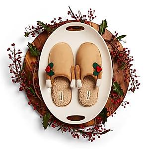 Dearfoams Matching Family Holiday Christmas Reindeer & Turkey Scuff Slipper, Kids Turkey, 4-5 US Unisex Big