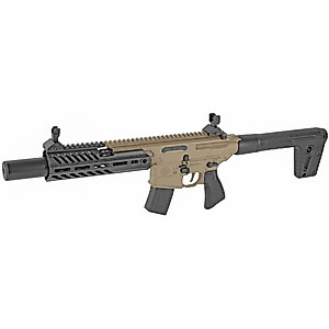 SIG SAUER MCX Rattler .177 Cal CO2 Semi-Auto Pellet Rifle with Flip-Up Sights and 30-Round Magazine