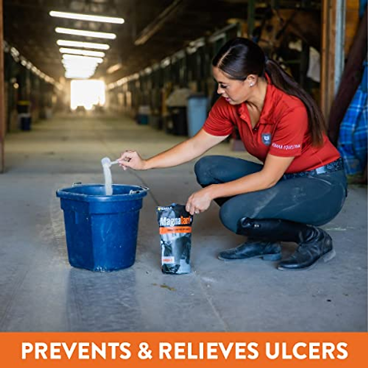 MagnaGard Plus- Gastric Support Supplement for Horses with Omega 3s | Relieves Ulcers, Calming Supplement, Magnesium & Other Vital Minerals | Powder, 20lb Bucket, 5-Month Supply | by Eagle Equine