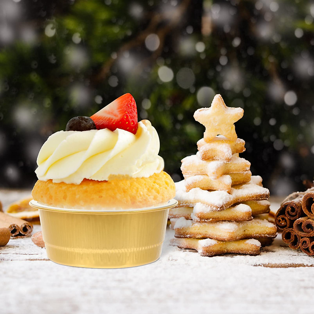 Hemoton 10pcs Boxes Foil Cake Bowls Dessert Baking Cups Disposable Foil Ramekins Disposable Ramekins Pie Tins Round Baking Pan Multi-Function Cake Container Aluminum Foil Commercial Pizza