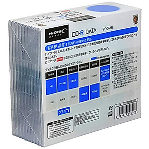 HI-DISC TYCR80YP10SC CD-R Data 48x Speed, 700MB, 0.2 inch (5 mm) Slim, 10 Sheets