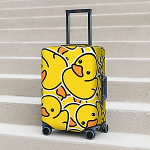 Fsugnioe Rubber Duck Elastic Travel Luggage Cover Travel Suitcase Protective Cover For Trunk Case Apply To 19''-32'' Suitcase Coversmall