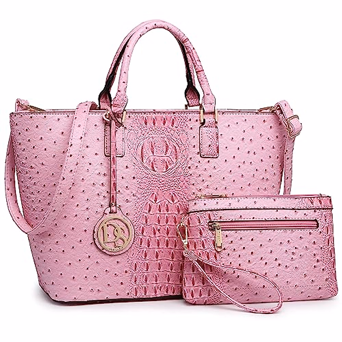 Dasein Two Tone Purses and Handbags for Women Tote Bags with Matching Wallet and Shoulder Strap