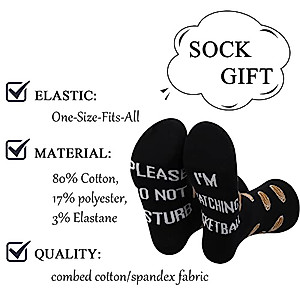 ZJXHPO Basketball Crew Sock Please Do Not Disture I'm Watching Basketball Novelty Sock For Basketball Lover Gift (Disture Basketball)