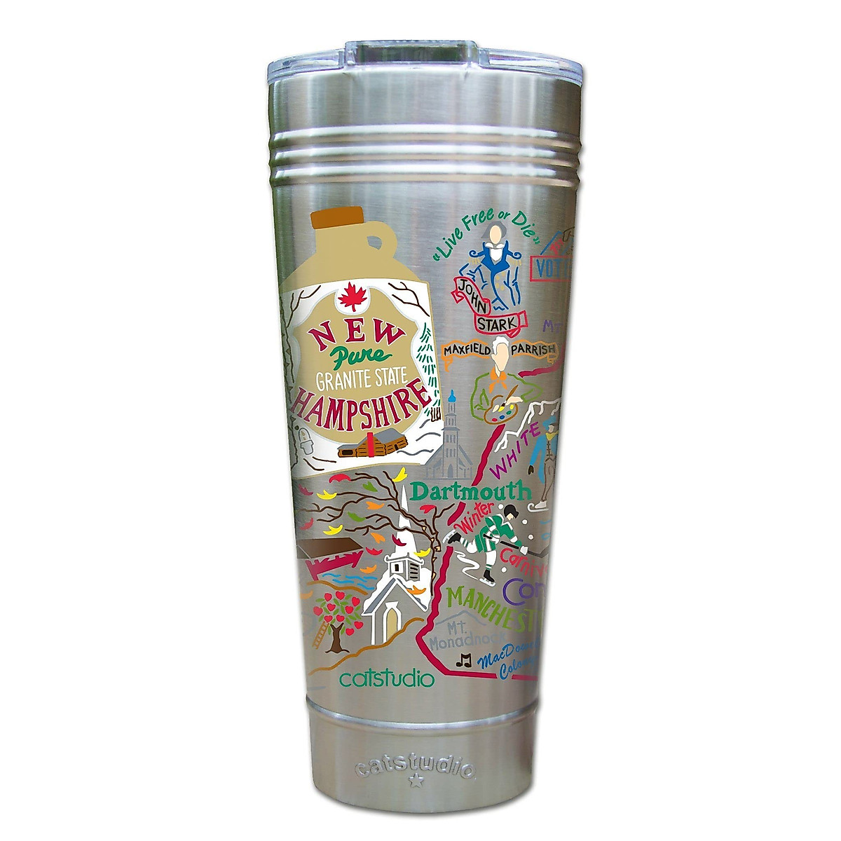 Catstudio New Hampshire Thermal Tumbler | Triple Wall Insulation With Non Slip Bottom | Great Travel Cup for Water, Coffee, Tea, or Smoothies