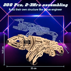 COWVTUJ ARMPAL Mechanical Claw Model Kit 3D Wooden ClawBot Puzzle for Adults and Teens Self-Assembly Robot Arm Building Kits to Build Laser-Cut Wooden Puzzle Mechanical Toy Realistic Robot Toy Gifts