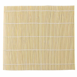 GARASANI 2 Pack Bamboo Gimbap Sushi Making Kit, 2 x Natural Bamboo Mat, 1 x Cooking Brush, 9.4" x 9.4" (Beige)
