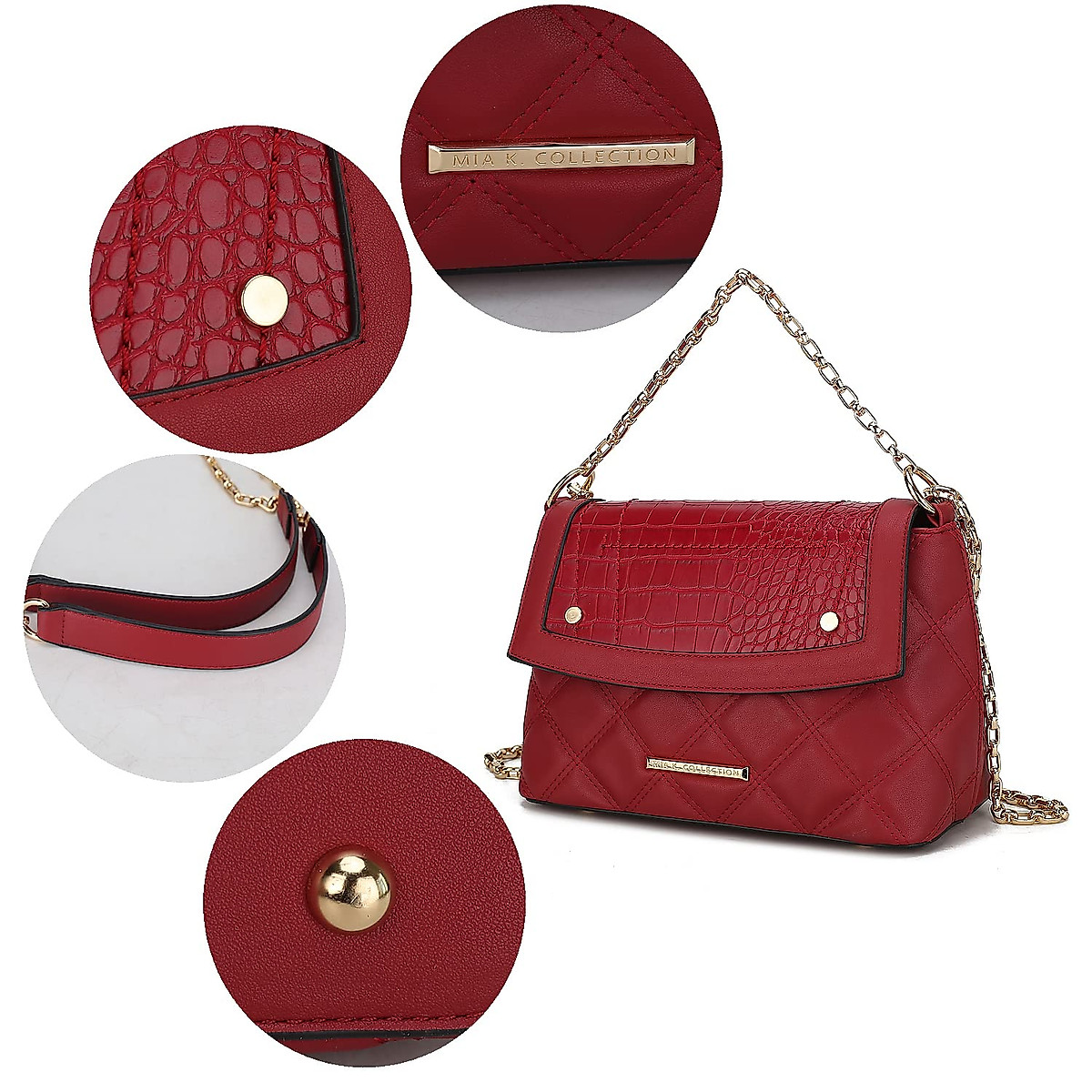 MKF Collection Shoulder Bag for Women, Crossbody Top-Handle Handbag Purse