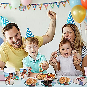 GANKTOWCOY Moana Birthday Party Supplies Baby Moana Children’s Party Favors Includes Cups Plates Napkins for Moana Birthday Baby Shower Decor Blue