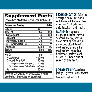 Nature's Way EfaGold Krill Oil, 100% Pure Krill Oil, 30 Softgels