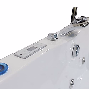 DECORAPORT 68 Inch 1 Person Whirlpool Air Bubble Infusion Hydro-massage Bathtub with Control Panel,Air jets with Light (D-DK-Q408)