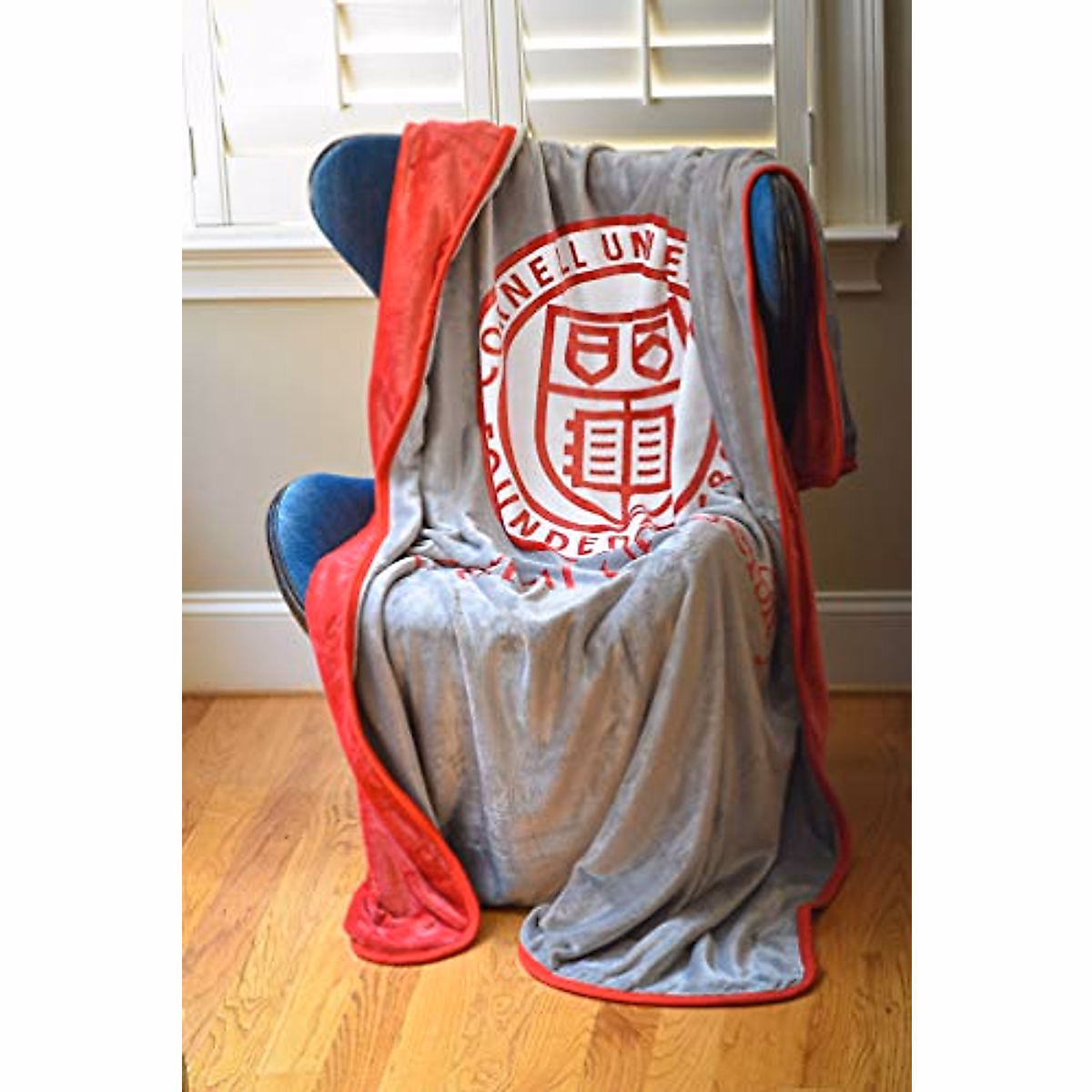 Dormitory 101 Cornell U Premium Plush Fleece Blanket - X Large 60"X80". Fits Queen or Twin XL Beds. Winter Holiday Graduation Gifts