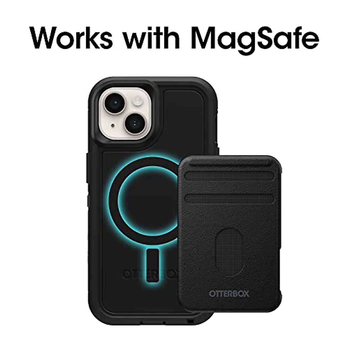 OtterBox iPhone 14 & iPhone 13 Defender Series XT Case - BLACK , Screenless, Rugged , Snaps to MagSafe, Lanyard Attachment