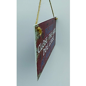 Meijiafei Garden Gate Sign Please Close The Gate Dog Loose at All Times Family Pet Gifts 5" x 10"