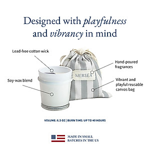 MERSEA Luxury Sandbag Candle - Scented Candles, Saltaire, 6.5 oz