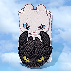 Loungefly How to Train Your Dragon Light and Night Fury Zip Around Wallet