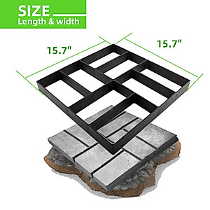 2 Pack 15.7"x15.7"x1.57" Walk Path Maker Reused Concrete Molds Pathmate Stone Molding Stepping Stone Paver Walk Way DIY Path Paving Garden Yard Patio Mold (8-Grid)…