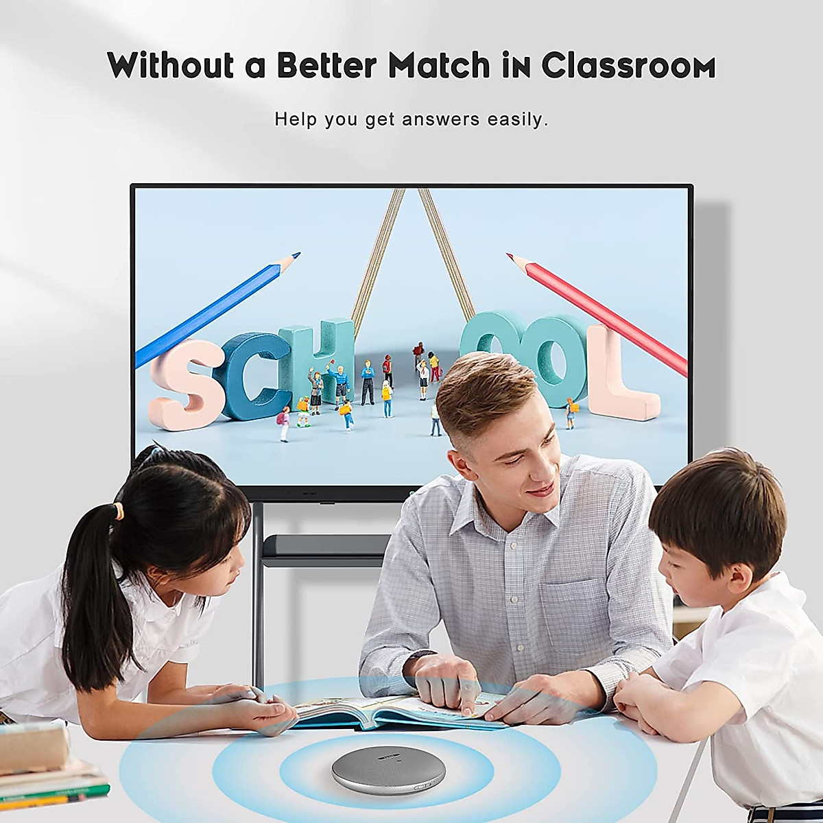 TIBURN Smartboard HQ Board 75" R1-M 4K UHD Interactive whiteboard Touch Screen Board Digital Whiteboard Digital Board(Smart Board with Removable Stand, and Conference Speaker)