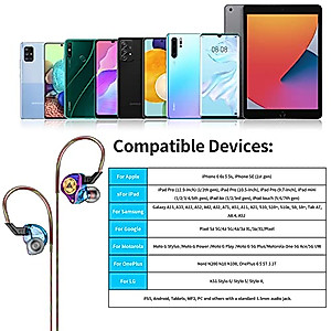 JAKPAK Wired Earbuds with Mic in-Ear Headphones Sports Earphones 3.5mm Earbuds, Wired Headphones Noise Canceling Deep Bass Stereo Sound Earbuds for iPhone 6/6S Samsung A13 A03s S10 S9, Moto G Stylus