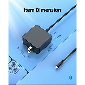 45W USB Type C AC Charger Fit for Asus Chromebook Flip C434TA C434T C434 C433TA C433T C433 C436FA C436F C436 C214MA C214M C214 Adapter Power Supply Cord