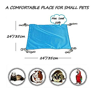HOMEYA 2PCS Small Animal Guinea-Pig Hanging Hammocks Bed Pet Cage Hammock for Ferret Cat Rat Chinchilla Hamster Cavy Degu Gerbil Rabbit Playing Cozy Activity Fun Toy