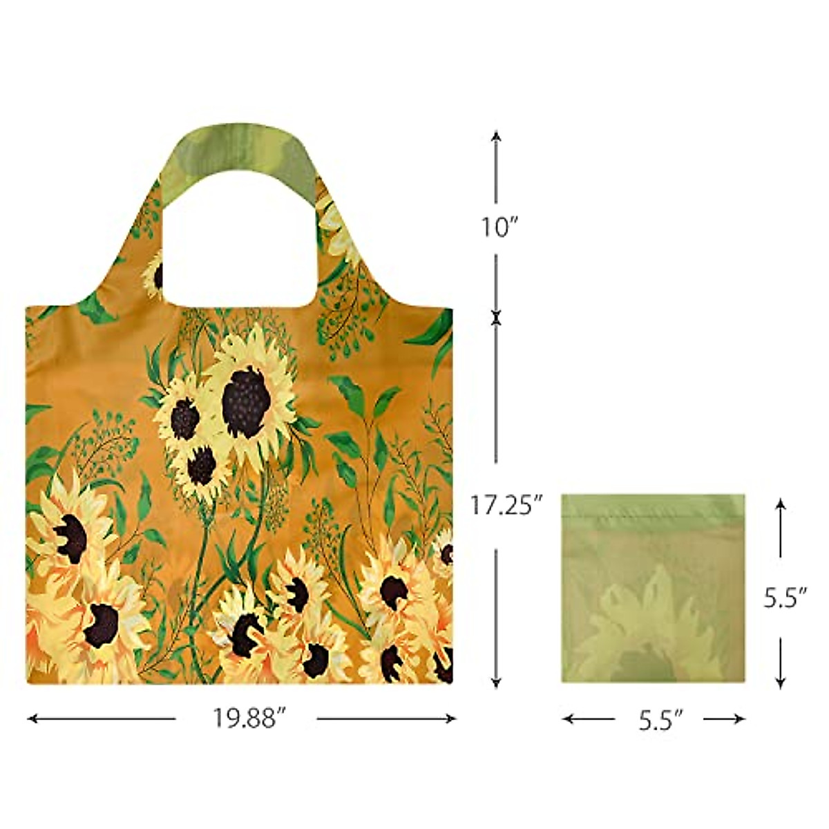 Wrapables AllyBag Collection Reusable Shopping Bag, Sunflowers Harvest