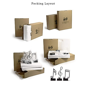 HAUCOZE 3pcs Music Note Decor Gifts Musical Figurine Modern Statue Sculpture Table Centerpiece Crafts Gold Home Arts 7.5inch