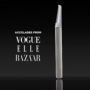 StackedSkincare Dermaplaning Face Exfoliating Tool - Professional-Grade, At-Home, Extra-Sharp Blade to remove Dead Skin and Peach Fuzz - Includes 1 Aluminum Handle and 1 Razor Head (Non-Electric)