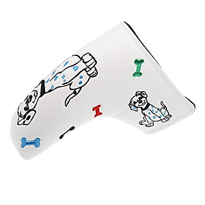 HISTAR Cuter Puppy Golf Blade Putter Cover Headcover for Scotty Cameron (White)