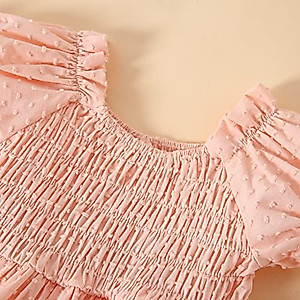 WESIDOM Newborn Baby Girl Romper Dress 0-18M Baby Girls Summer Clothes Outfits Short Sleeve Jumpsuits with Headband